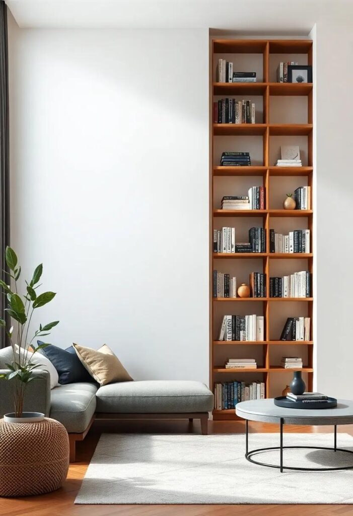 Transform Your Living Room with Stylish Large Bookcase Shelving ...
