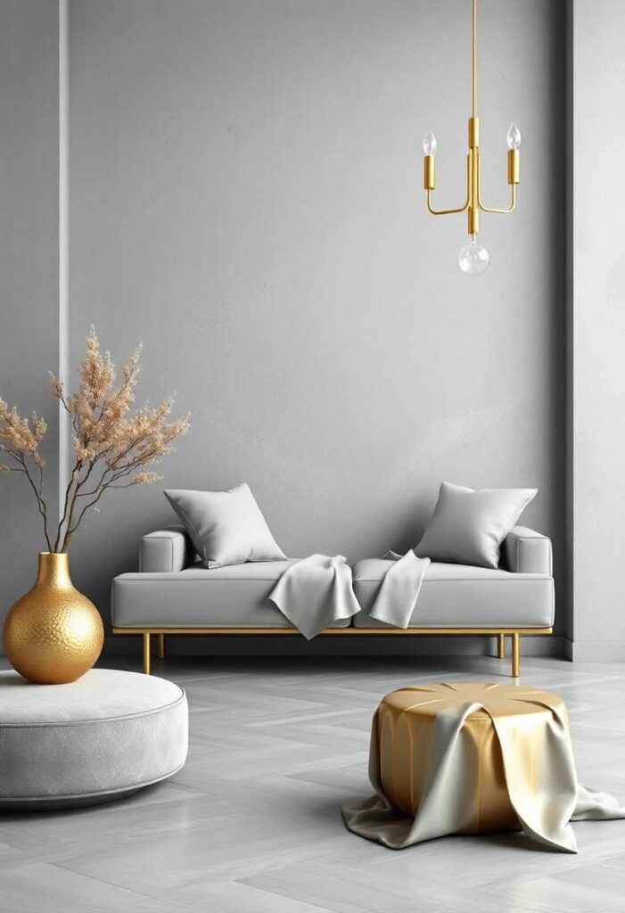 29 Stunning Gray and Gold Color Palette Ideas for Elegant Interior Design