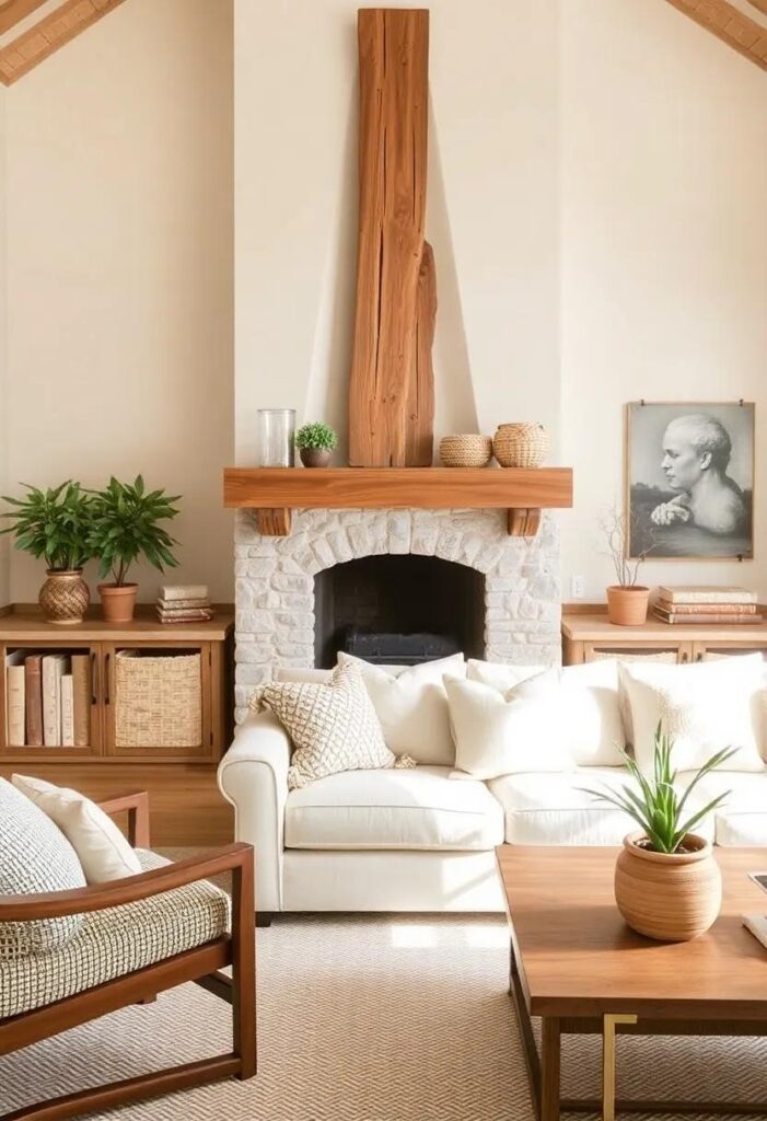 Neutral wall color ideas that pair well with natural wood accents in ...