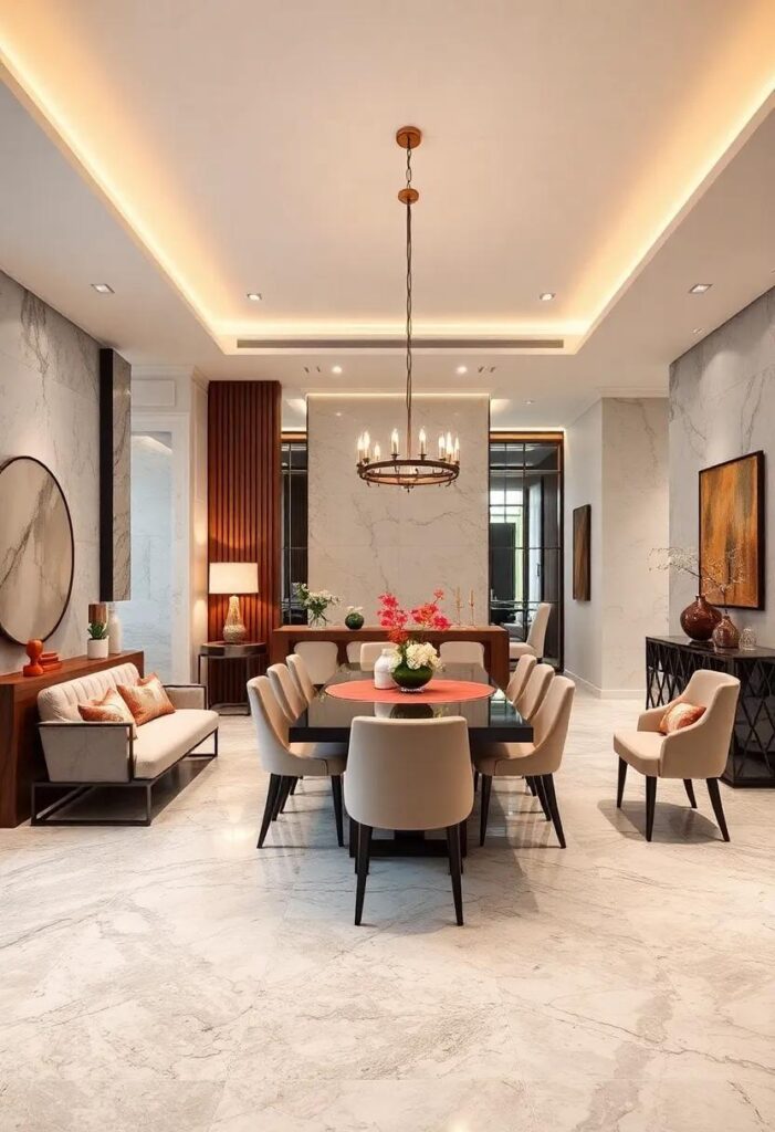 Elevate Your Space: Discover the Allure of Marble Flooring in Luxury Dining Rooms