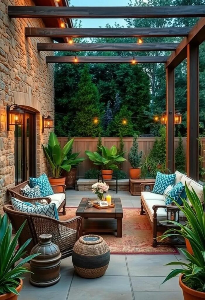 27 Charming Rustic Garden Patio Layout Ideas for a Stunning Outdoor ...